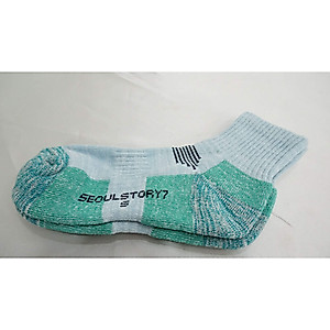 SEOULSTORY7 5Pack Women's Mid Cushion Low Cut Hiking/Camping/Performance Socks 5Pack Beige/Gray/Purple/Light Blue/Pink Medium