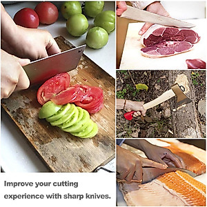 MASSUGAR Whetstone Knife Sharpening Stone Set, 2-Sided Premium Wet Stone Sharpener 1000/6000 Grit Wetstone Kit for Kitchen knives with Non-Slip Bamboo and Silicon Base Angle Guide, Flattening Stone