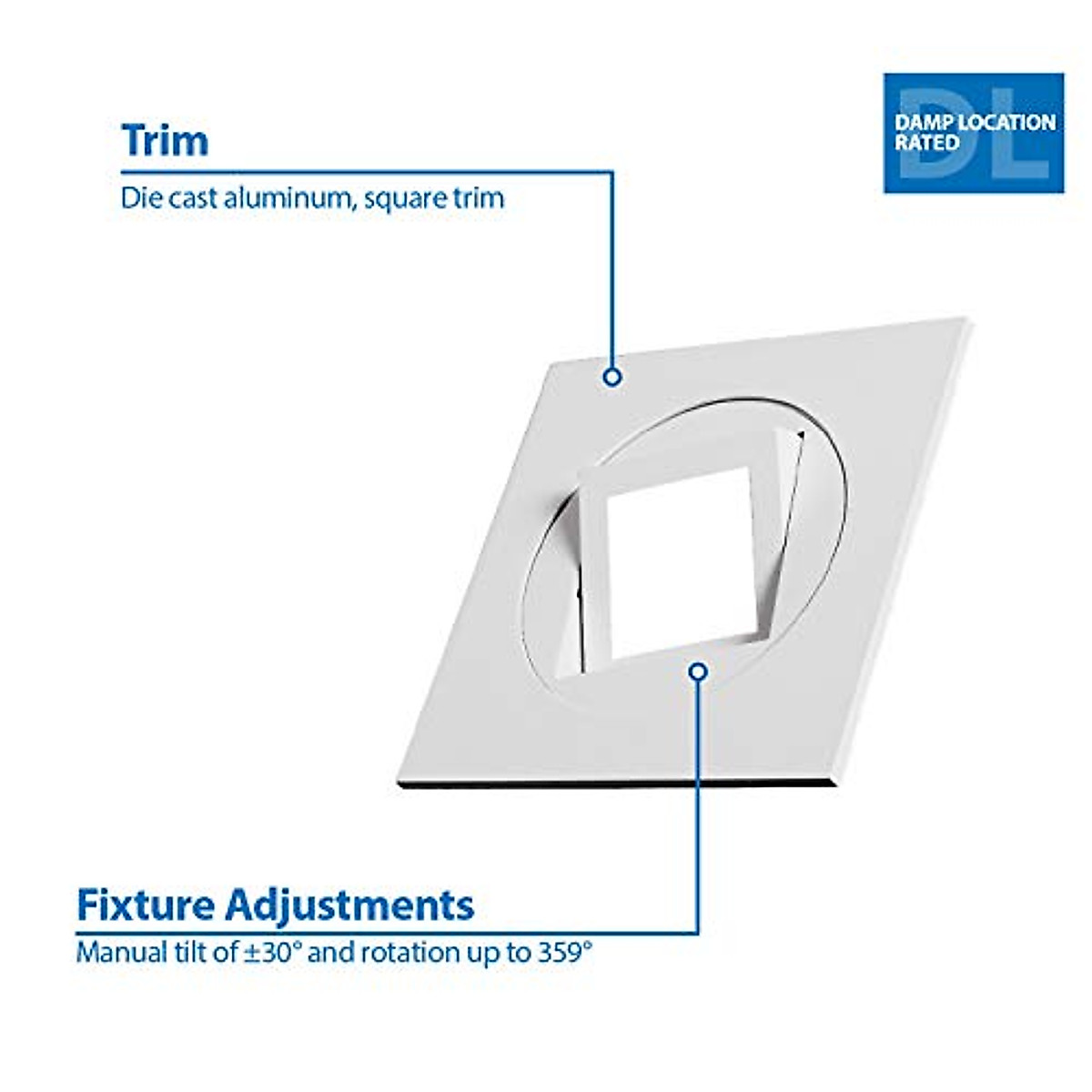 NICOR Lighting DQR4MA11202KWH LED Downlights, Matte White