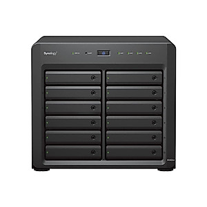 Synology DiskStation DS3622xs+ NAS Server with Xeon 2.2GHz CPU, 48GB Memory, 216TB HDD Storage, 2 x 10GbE LAN Ports, DSM Operating System