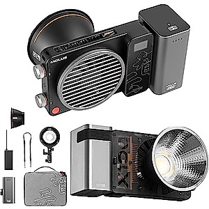 Zhiyun Molus X100 Combo 100W Bi-Color LED Video Light, 385g LED Pocket Light, 2700K-6500K CRI 95+ TLCI 97+w/Bowens Mount Adapter Ring, Detachable Grip Battery,Bluetooth App Control, Studio Spotlight