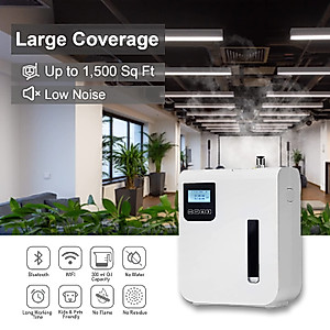 Zinyeme Bluetooth & WiFi Scent Air Machine, Smart Atomizing Essential Oil Diffuser w/Cold-Air Diffusion Technology, Aromatherapy for Home, Office, Large Room, 300 ml, Up to 1500 Sq.Ft