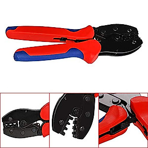 Carkio Solar Crimping Tools Crimper Compatible with Solar Panel 2.5-6.0mm² PV Cable and Connector Male Female Solar Cable Connection