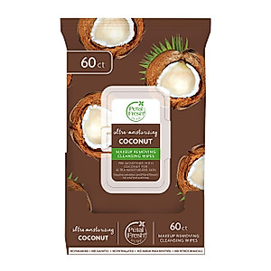 Petal Fresh Ultra- Moisturizing Coconut Makeup Removing, Cleansing Towelettes, Gentle Face Wipes, Daily Cleansing, Vegan and Cruelty Free, 60 count