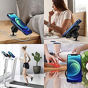 TOLUOHU [2PCS Pack] for Magsafe Car Phone Mount, Dashboard 360° Phone Holder for Office/Home Table Desk Compatible with MagSafe Charger for Phone 13,12,13Pro,12Pro,13Pro Max,12Pro Max,13Mini,12Mini