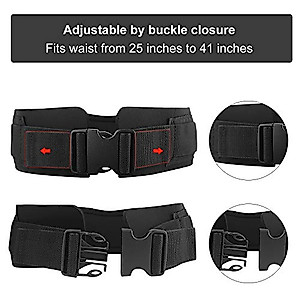 HYVAWO Waist Belt Neoprene Padded Gym Pulley Strap with Rings for Cable Machines Fitness Exercise Speed Agility Resistance Training