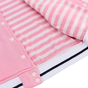 famuka Little Kid Baseball Jacket Warm Cotton Outerwear Toddler Boy Girl Coats (Pink, 2-3T)