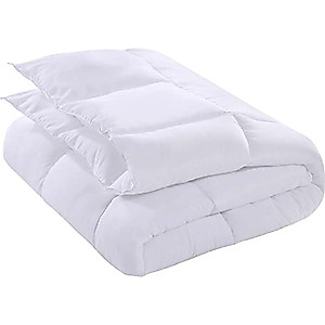 Utopia Bedding Down Alternative Comforter (Twin, White) - All Season Comforter - Plush Siliconized Fiberfill Duvet Insert - Box Stitched
