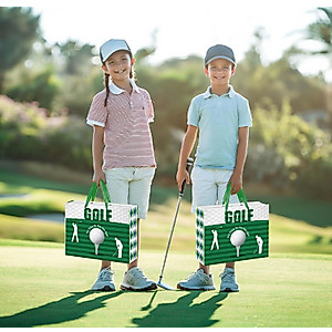 Golf Gift Bag with Tissue Paper Ideal for Golf Themed Gifts, Birthdays, and Special Occasions Reusable Golf Club Gift Wrapping Bag for Men and Kids – Includes Golf Gift Card and Golf Party Favor Bags