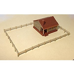 Outland Models Train Railway Layout Country Cottage House with Fencings N Scale