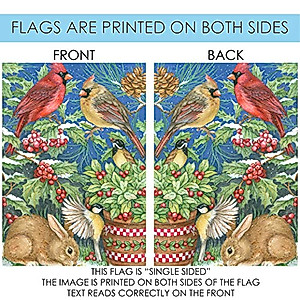 Toland Home Garden 119372 Winter Feast Winter Flag 12x18 Inch Double Sided Winter Garden Flag for Outdoor House Flag Yard Decoration