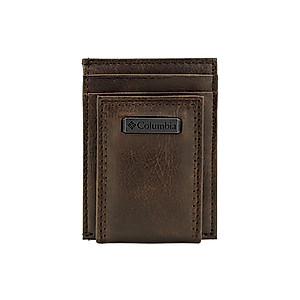 Columbia Men's Rfid Slim Front Pocket Wallet With Magnetic Money Clip