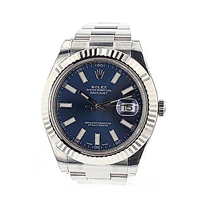 Rolex Datejust Ii 41mm Steel Blue Dial Men's Watch 116334