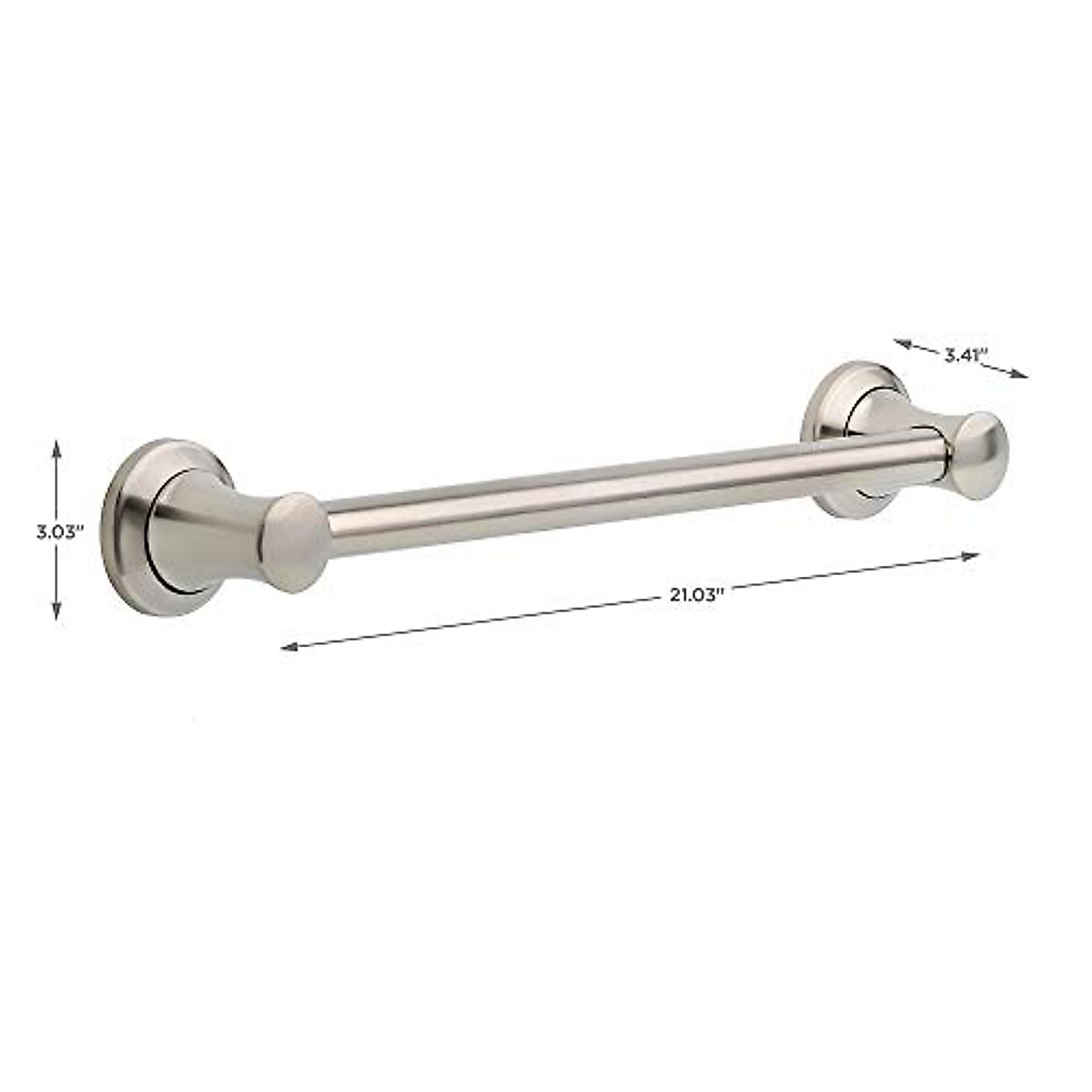 Delta Faucet 41718-SS Transitional Grab Bar, 18-Inch, Stainless