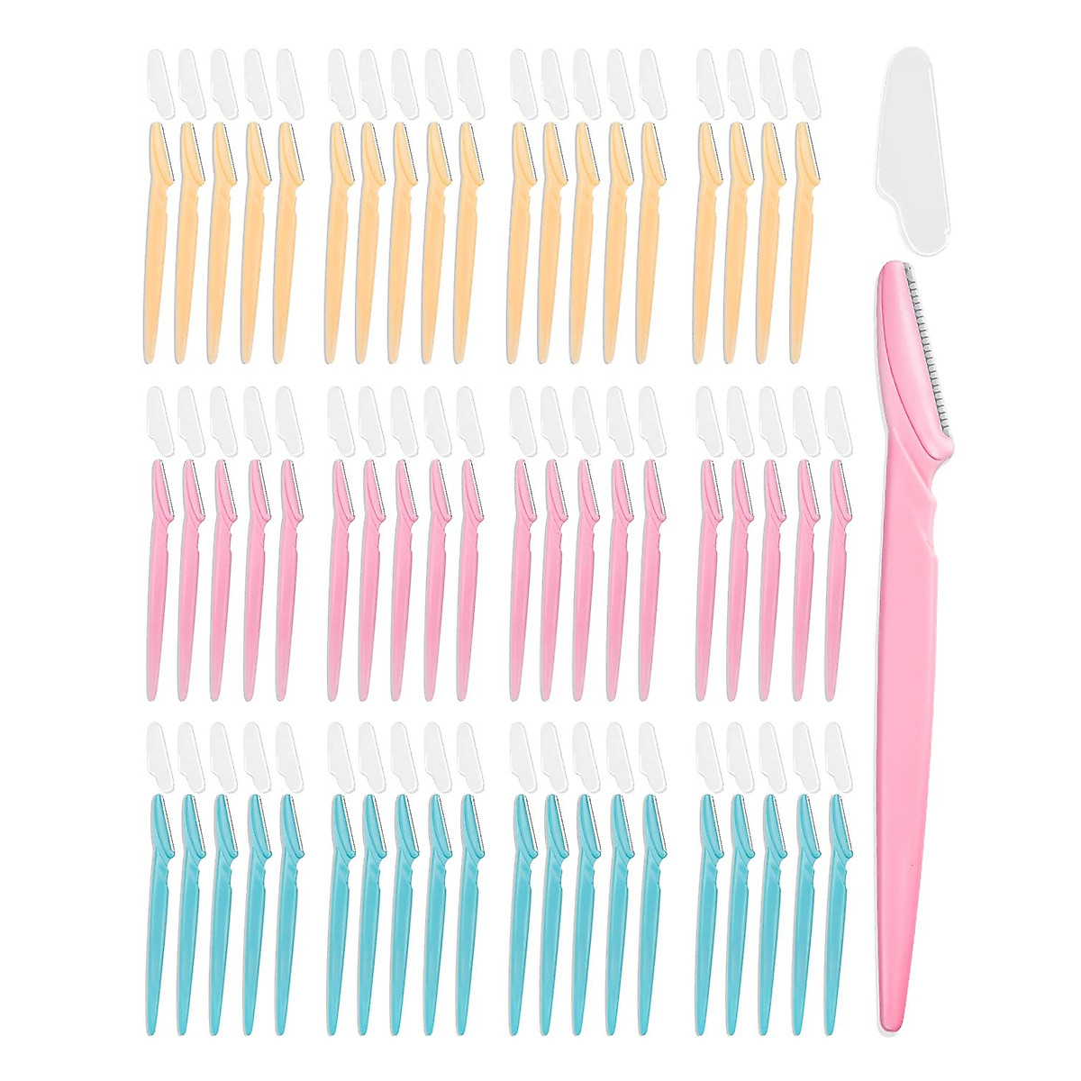 Dermaplane Razor, 60 Pcs Face Razors for Women and Men, Multipurpose Eyebrow Razor, Dermaplaning Tool for Face by MoHern