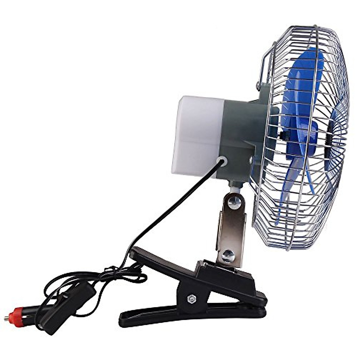 WinnerEco 8 Inch 12V Car Oscillating Fan Vehicle Auto Car Fan Car Cooling Fan with Clip Cigarette Lighter Plug