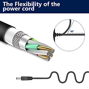 PK Power 12V AC Adapter for Hard Drive HDD 2TB 4TB 1TB 3TB My Book Essential External and More with 6.6FT Power Supply Cord