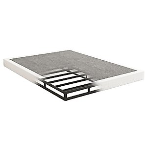 NHODIR Box Spring for Queen Bed, 5 inch Queen Box Spring Only, Strong Metal Frame Mattress Foundation, No Noise, Easy Assembly