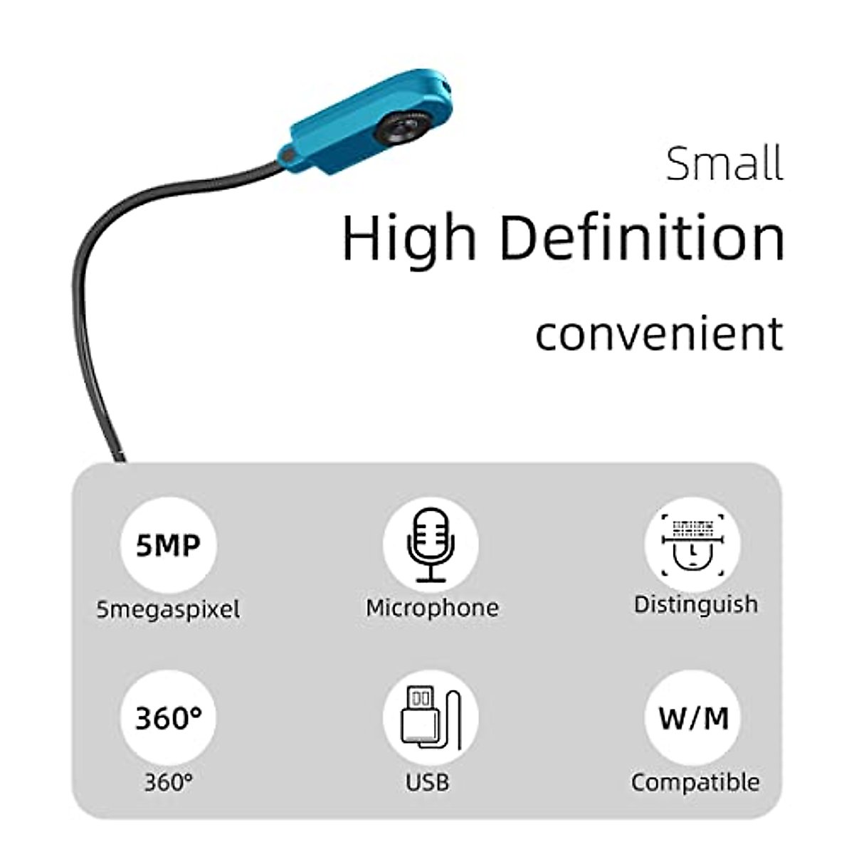 ZSEEWCAM Document Camera (Blue) Ultra High Definition 5MP USB Document Camera — Mac OS, Windows, Chromebook Compatible for Live Demo, Web Conferencing, Distance Learning, Remote Teaching