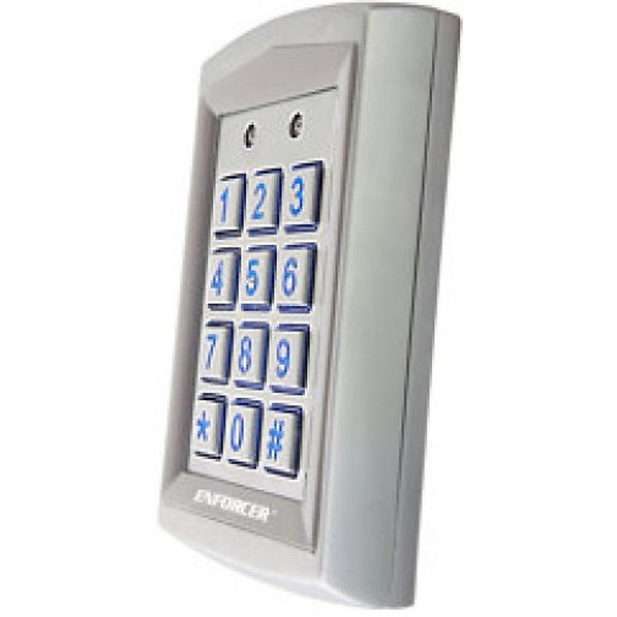 Seco-Larm SK-1323-SDQ Enforcer Sealed Housing Weatherproof Stand-Alone Digital Access Keypad; 12-24 VAC/VDC Operation; 2 Multi-Colored Status LEDs; Backlit Keys; 2 Egress Inputs, 1 Door Sensor Input