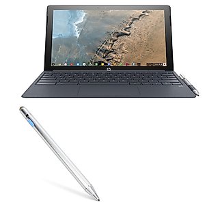 BoxWave Stylus Pen Compatible with HP Chromebook x2 - AccuPoint Active Stylus, Electronic Stylus with Ultra Fine Tip for HP Chromebook x2 - Metallic Silver