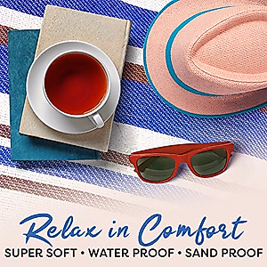 Scuddles Extra Large Picnic & Outdoor Blanket with Pocket for iPhone Keys and More Dual Layers for Outdoor Water-Resistant Handy Mat Tote Spring Summer Camping Blanket Great for The Beach