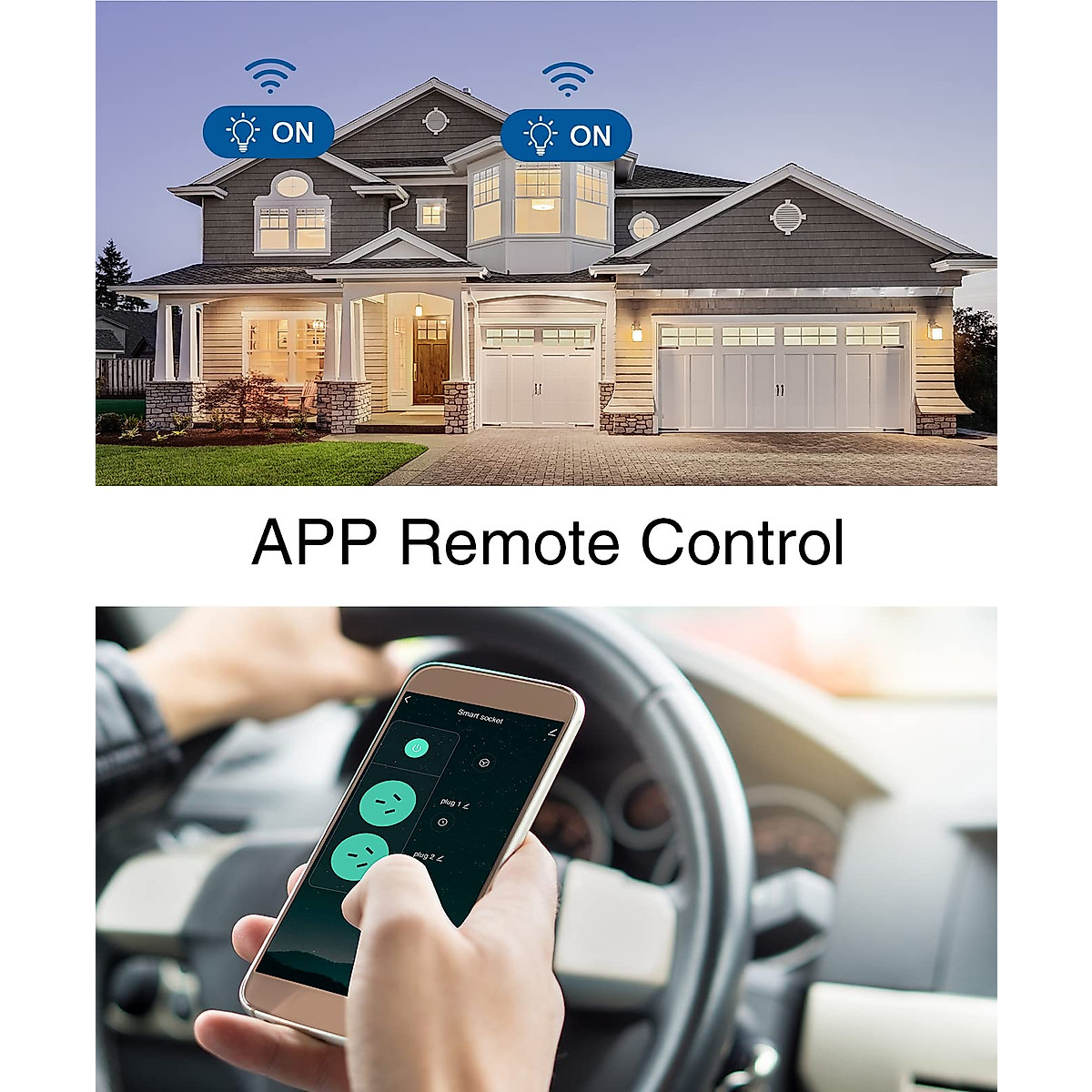 OHMAX Outdoor Smart Plug, Wi-Fi Outlet Timer Works with Alexa Google Assistant, IPX4 Weatherproof, App Control, Smart Home Plug for String Lights Christmas Decor, FCC, 2.4GHz Wi-Fi Only, 15A/1800W