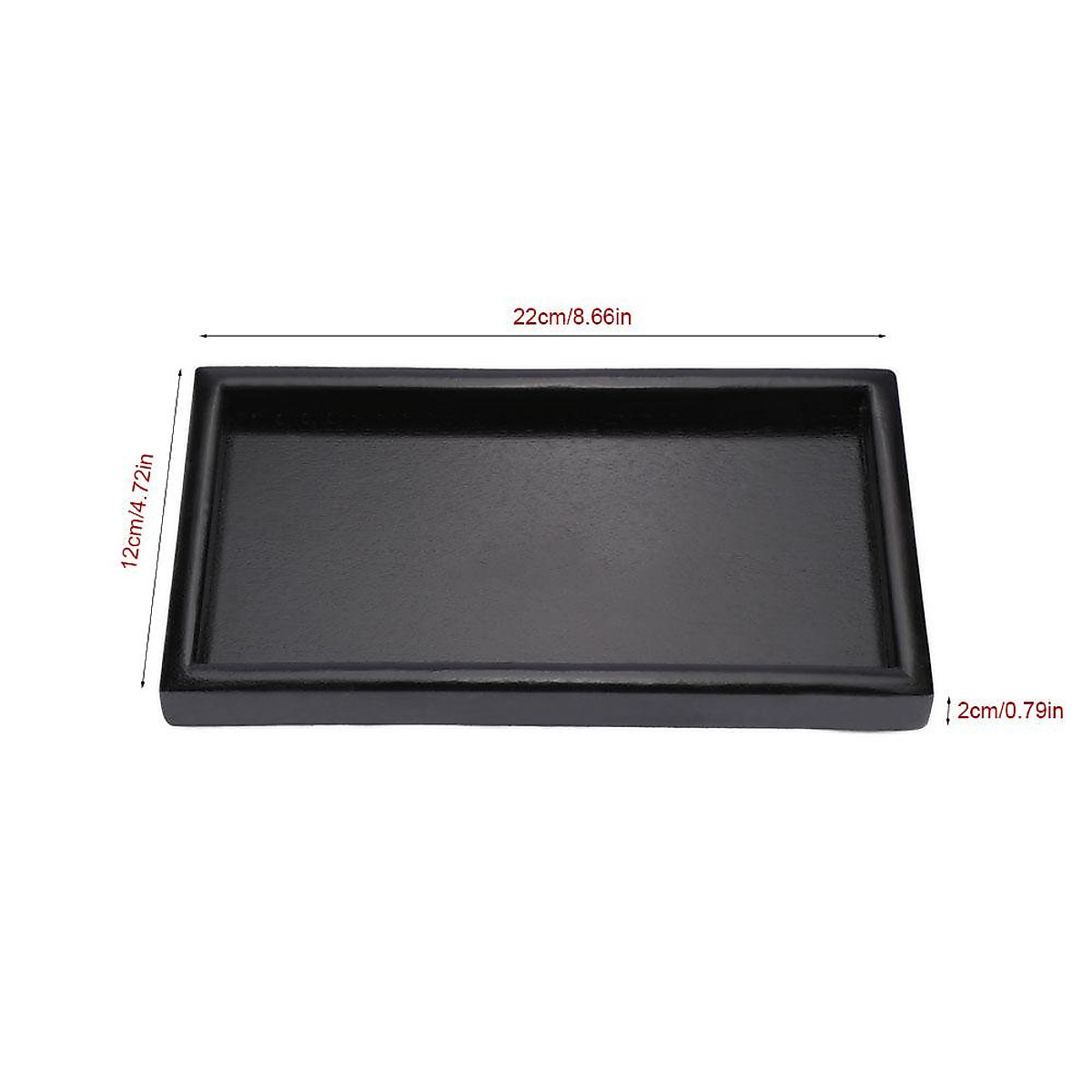 Serving Tray, Square Rectangle Platter Tea Tray Restaurant Trays, Versatile Service Tray Durable for Home Restaurant(22 * 12 * 2cm)