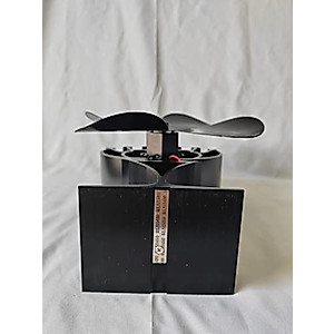 HAWCAFU Wood Stove Fan Heat Powered Stove Fan Fireplace Fan Log Burner Fan with Thermometer for Gas/Pellet/Log/Wood Buring Stove