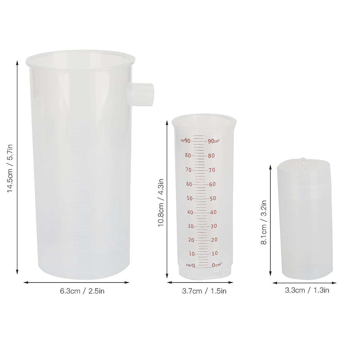 Plastic Graduated Cylinder,Physics Experiment Measuring Test Tube Set with Overflow Cup,Weight and 2 Hook,Suitable for Physics Teaching(Buoyancy Principle Experimental Equipment)