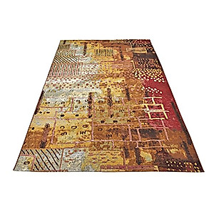 Unique Loom Outdoor Modern Collection Area Rug - Pine (5' 3" x 8' Rectangle, Multi/ Brown)