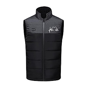 Tayl+ade Limited Deals Of The Day Women'S Warm Winter Coat Heating Dual Control Eleven Zone Heating Stand Collar Color Matching Men'S And Women'S Heating Cotton Coat Pocket Top