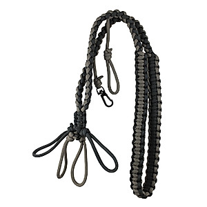 Cupped Waterfowl Braided DIY Call Lanyard for Duck Calls, Durable Parachute Cord Adjustable Hunting Call Lanyard, Green/Khaki