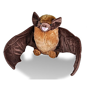 Wild Republic Brown Bat Plush, Stuffed Animal, Plush Toy, Gifts for Kids, Cuddlekins 12 Inches,Multi