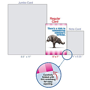 NobleWorks - Funny Happy Belated Birthday Card with Envelope - Congrats Greeting Card, Birthday Fun - Trick to Remembering C6353BDG