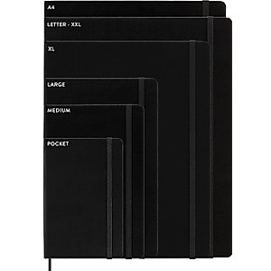 Moleskine Classic Notebook, Hard Cover, Large (5" x 8.25") Ruled/Lined, Black, 240 Pages