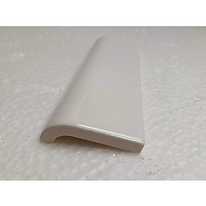 Bright White Arctic 2x6 in Ceramic Tile Mud Cap Bullnose Trim Edge 2 x 6 inch Mudcap Daltile Color 0190 Box 5 Piece