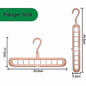 Magic Clothes Hangers,Wardrobe Hangers Multi Functional Closet Hangers Rotate Anti-Skid Folding Hanger for Dormitory, Bedroom, Bathroom 8PCS Clothes Hangers