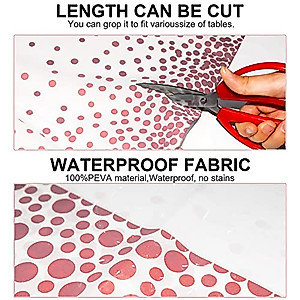 FGSAEOR Rose Gold Tablecloth for Rectangle Tables(8-Pack, 54 x 108 inch), Plastic Disposable Party Table Cloths, Waterproof Rectangular Party Decorations Table Covers for Parties