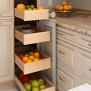 graffitimaster Pull Out Cabinet Organizer, Wood Slide Out Wood Drawer for Kitchen, Bedroom, Living Room, Under Cabinet Storage And Organization, 8.5”W x 21”D, Finished