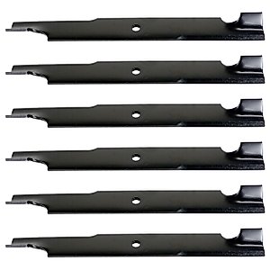 USA Mower Blades U13276BP (6) High-Lift for Ariens 08979600 Toro 105-7718 108-1123 Length 20-1/2 in. Width 2-1/2 in. Thickness .250 in. Center Hole 5/8 in. 60 in. Deck