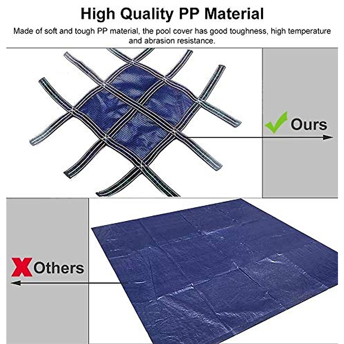 LXLA Swimming Pool Safety Cover, Winter Pool Cover for Inground Pools, Easy Clean with Rainwater Permeability, for Garden/Hotel/Engineering (Size : 3m x 10m (10ft x 33ft))