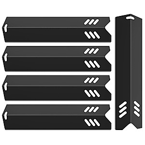 SHINESTAR Grill Heat Plates Replacement Parts for Dyna-Glo, Backyard & Uniflame Grill, DGF510SBP, DGF493BNP, BY15-101-001-02, BY13-101-001-13, Porcelain Steel, 15" x 3-13/16", 5-Pack