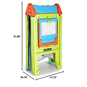 ECR4Kids Deluxe Dry-Erase Art Easel with Light-Up Tracing Desk for Kids, Bonus Playhouse Tent, Foldable for Easy Storage, Indoor or Outdoor Toy