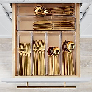 The Home Edit 6 Piece Kitchen Drawer Edit, Clear Plastic Storage System