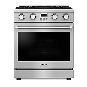 THOR Kitchen Professional 30-Inch Liquid Propane Range in Stainless Steel - Model ARG30LP