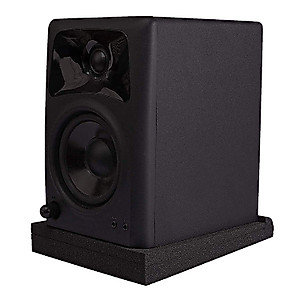 AxcessAbles Large Studio Speaker Isolation Pads for Monitors 8-inch, 7 or 6.5 | Speaker Isolation Pads for Yamaha HS, KRK ROKIT | Speaker Risers | Acoustic Isolation Speaker Foam