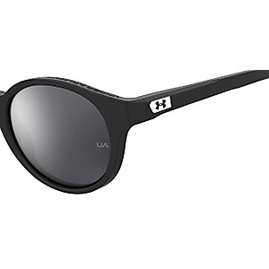Under Armour Men's Male Sunglass Style UA 0006/S Round, Matte Black Silver/Silver Mirrored, 52mm, 22mm