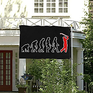 Golf Evolution Flags Decorative Funny Banners for Outside House Dorm Room Parties
