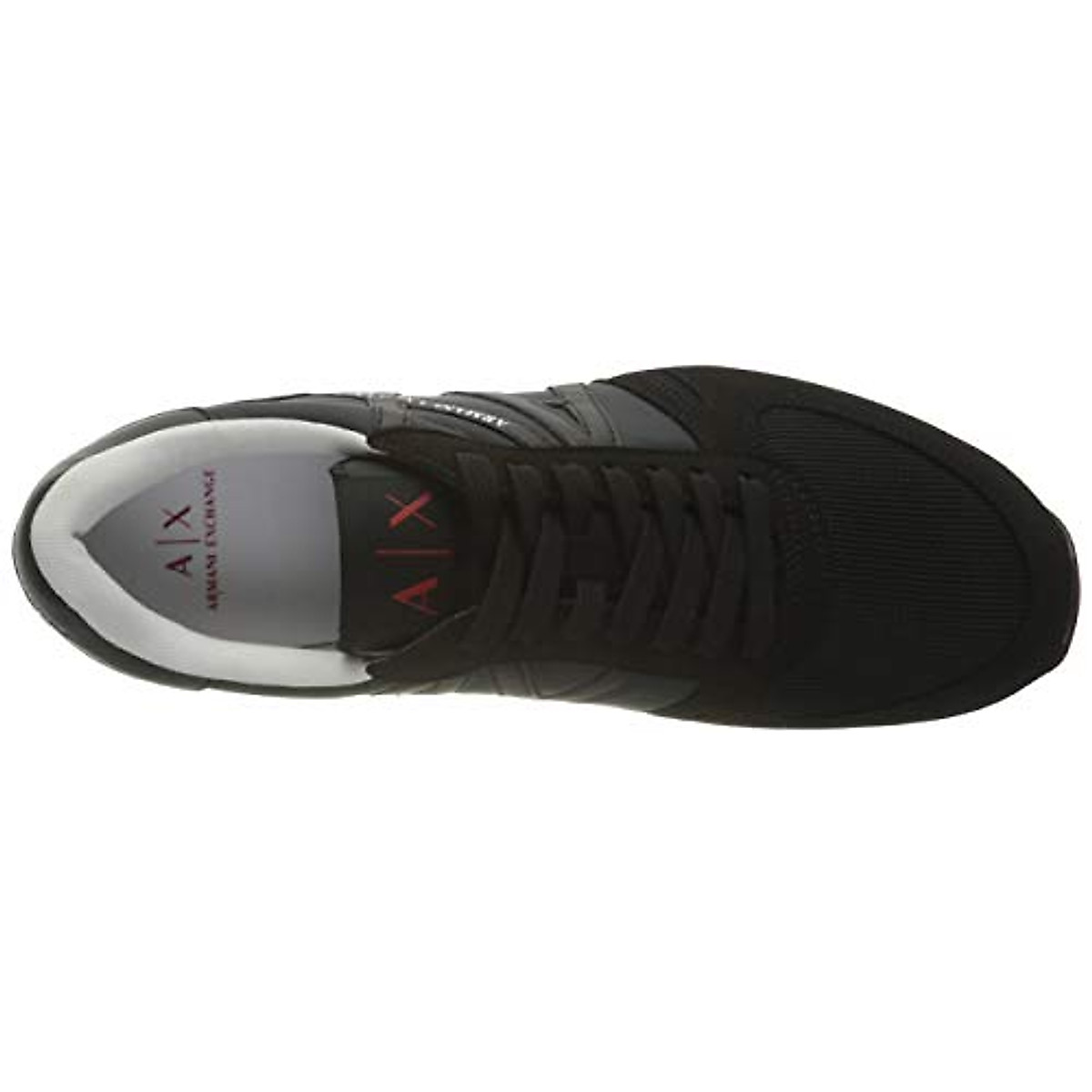 A|X Armani Exchange Men's Low-top Sneakers, Black, 13